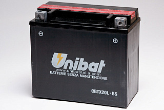 UNIBAT Аккумулятор YTX20L-BS, BMCBTX20LBSU для мотоциклов и скутеров ...